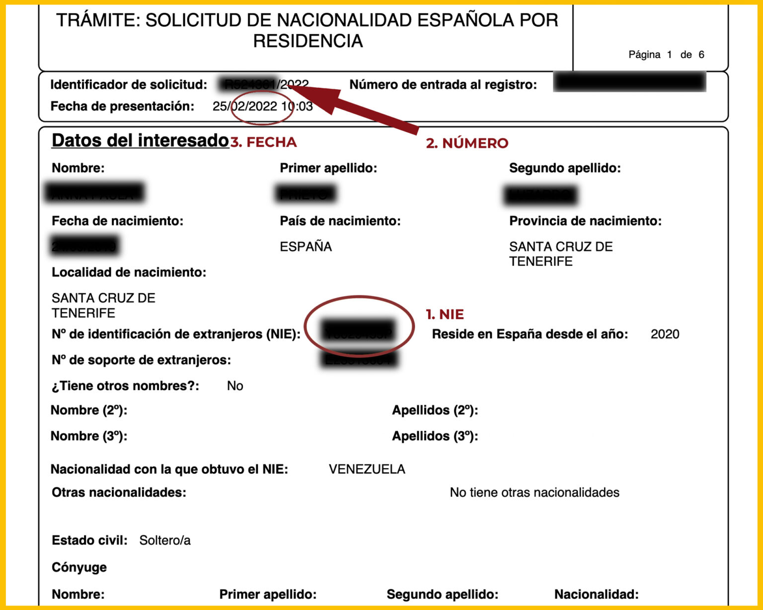 Como va lo mio. Nacionalidad española - Tu Gestion España